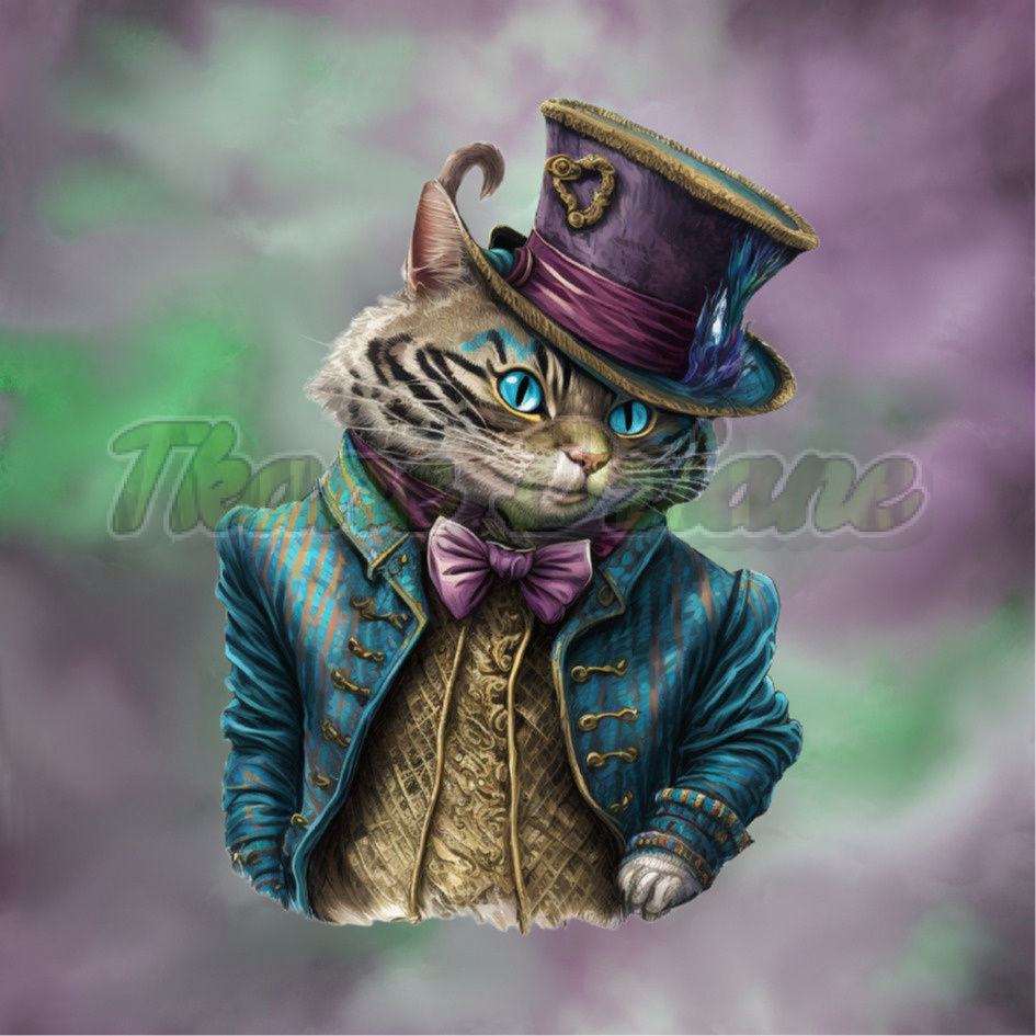 TkaneDziane.pl > PANEL DRUKOWANY KOT W KAPELUSZU ALICJA W KRAINIE ...